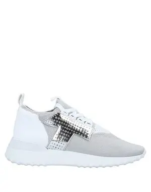 TOD'S Sneakers In Leather And Textile Fibers - Light Grey