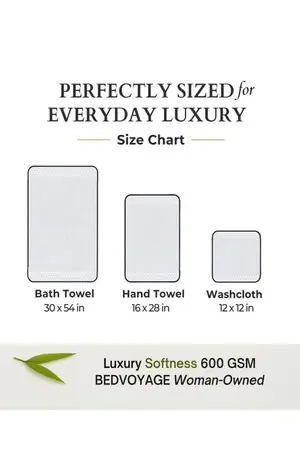 BEDVOYAGE Viscose Odor & Mildew Resistant Spa Towel Collection - Cloud
