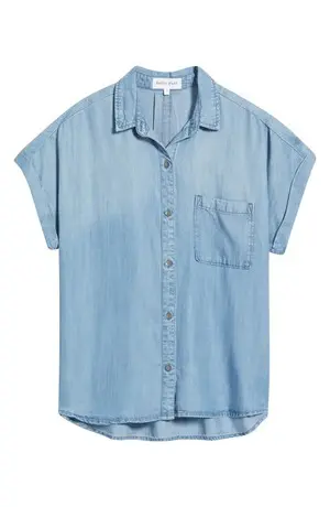 Bella Dahl Washed Chambray Short Sleeve Shirt