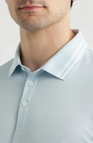 SWANNIES Thatcher Tipped Performance Polo - Sky