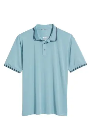SWANNIES Thatcher Tipped Performance Polo - Slate