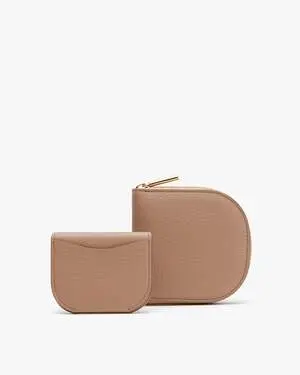 Cuyana Duo Small Zip Wallet - Cappuccino