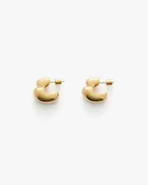Cuyana Mini Celestia Hoop Earrings - Yellow