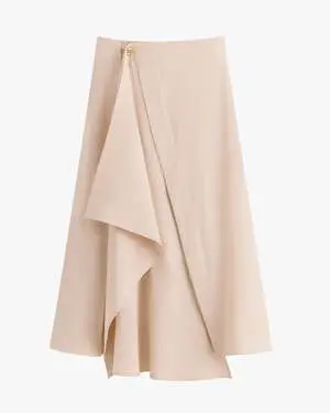 Cuyana Linen Wrap Skirt - Sand