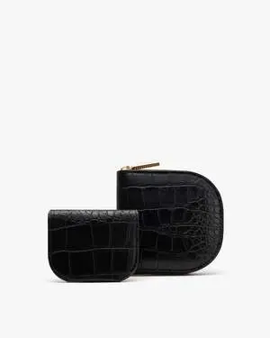 Cuyana Duo Small Zip Wallet - Black