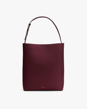 Cuyana Linea Leather Tote - Cherry