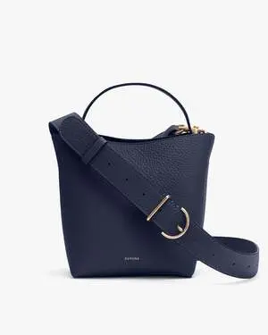 Cuyana Mini Linea Bucket Bag Navy