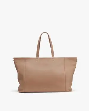 Cuyana Leather Overnighter Bag - Cappuccino