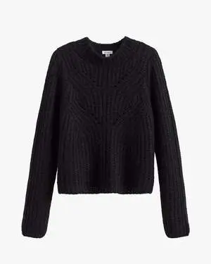 Cuyana Alpaca Wool Crewneck Sweater - Black