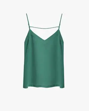 Cuyana Silk Cami Top - Sea Green