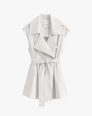 Cuyana Linen Vest Jacket - Ecru