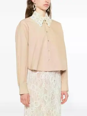 Fabiana Filippi Lace Collar Cotton Shirt