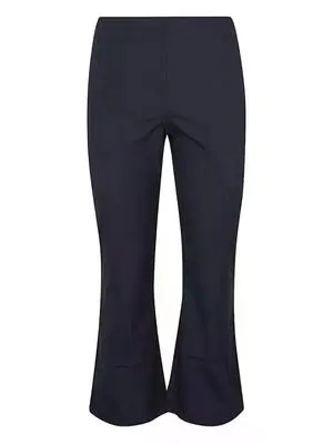 Liviana Conti Cropped Flared Trousers - Blue
