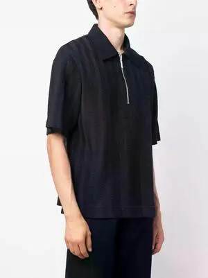 Missoni Zig-zag Zip-up Polo Shirt