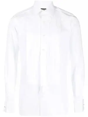 TOM FORD Pleat-detail Cotton Shirt - White