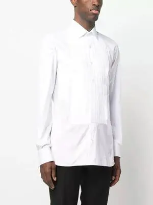 TOM FORD Pleat-detail Cotton Shirt - White