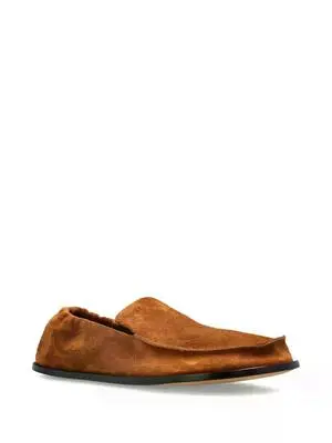 Loewe Flex Suede Loafers - Brown