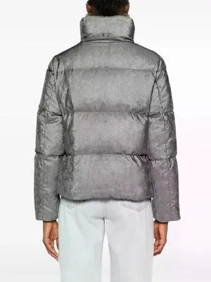 Herno Metallic-effect Quilted Jacket - Grey