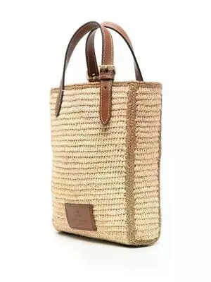 ANYA HINDMARCH Eyes Raffia Tote Bag