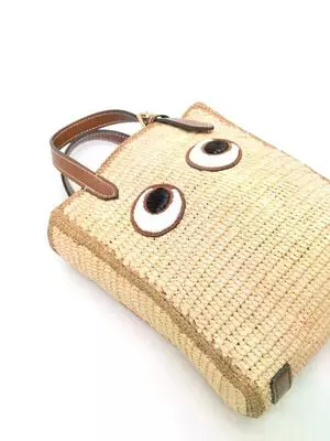 ANYA HINDMARCH Eyes Raffia Tote Bag