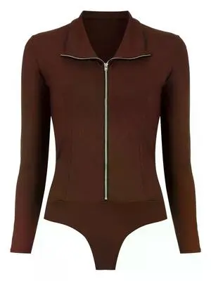 AMIR SLAMA High-neck Zip Bodysuit