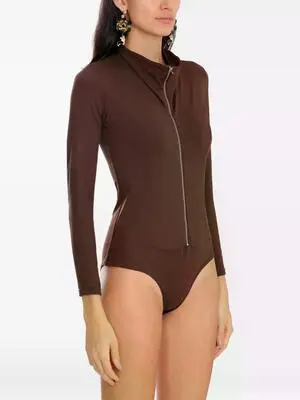 AMIR SLAMA High-neck Zip Bodysuit
