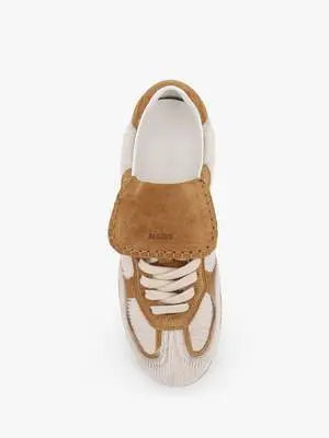 ALOHAS Pony Skin Lowtop Sneakers With Suede Inserts - Beige