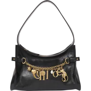 Chloé Charms Hobo Bag In Shiny Leather