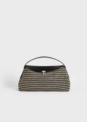 TOTEME T-lock Woven-leather Top Handle