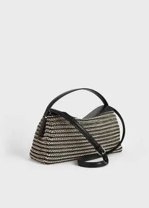 TOTEME T-lock Woven-leather Top Handle