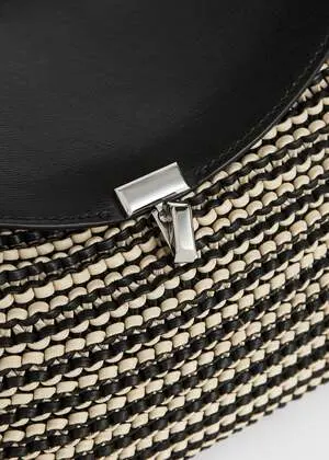 TOTEME T-lock Woven-leather Top Handle