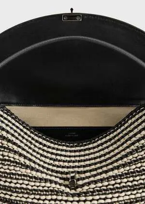 TOTEME T-lock Woven-leather Top Handle