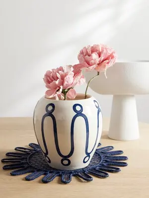 Themis Z Cycladic Printed Ceramic Vase