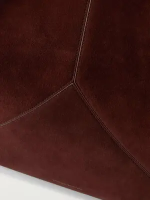 Victoria Beckham Leather-trimmed Suede Tote