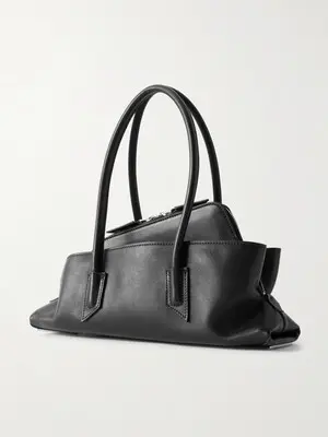Attico La Passeggiata Small Leather Tote - Black