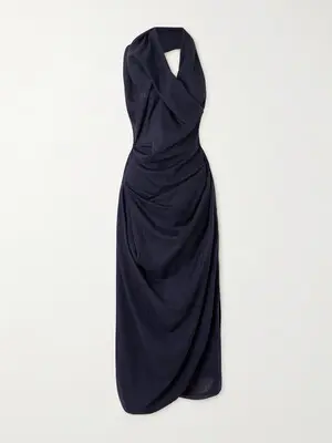 VIVIENNE WESTWOOD Halter Galea Wool Midi Dress
