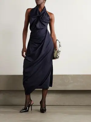 VIVIENNE WESTWOOD Halter Galea Wool Midi Dress