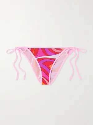 Emilio Pucci Marmo Printed Bikini Briefs - Pink