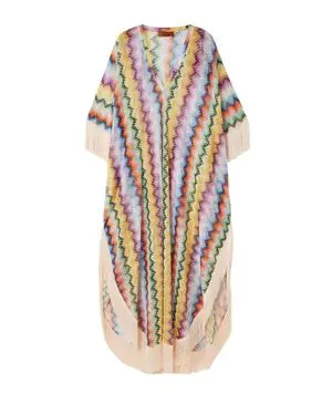 Missoni Mare Fringed Dégradé Stripes Crochet-knit Kaftan