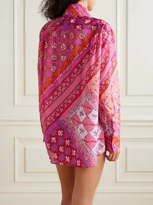Emilio Pucci Festa Oversized Printed Cotton-voile Shirt
