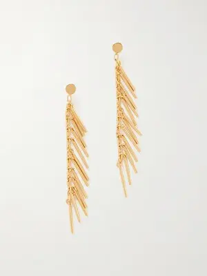 JIL SANDER Tone Metal Dangle Earrings - Gold