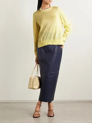 JIL SANDER Cashmere, Wool And Silk-blend Sweater - Yellow