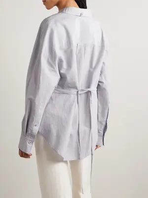 Proenza Schouler White Label Caroline Striped Oxford Shirt - Blue