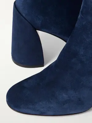 CHRISTIAN LOUBOUTIN Turela 85 Suede Ankle Boots - Blue