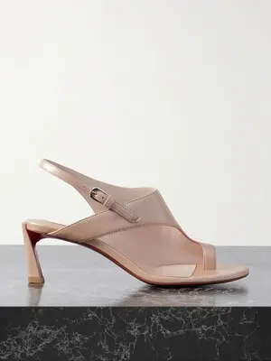 CHRISTIAN LOUBOUTIN Viva Condora 55 Leather Slingback Sandals - Neutrals