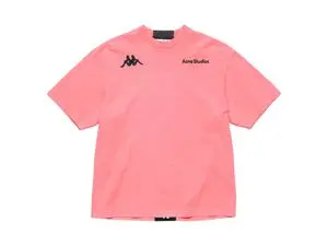 Acne Studios X Kappa Short Sleeve Logo T-shirt - Neon Pink