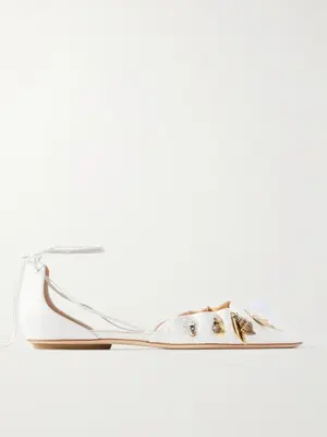 Chloé Sea Treasures Embellished Ballet Flats - White