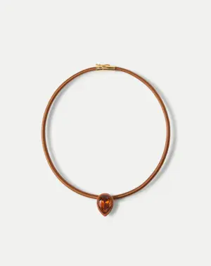 Veronica Beard Cord Pendant Necklace - Smoke