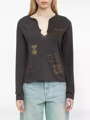 Zadig&Voltaire Long-sleeve Henley T-shirt