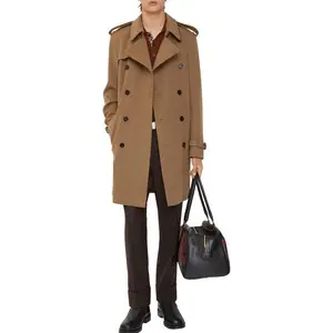 Burberry Double Breasted Coats For Men